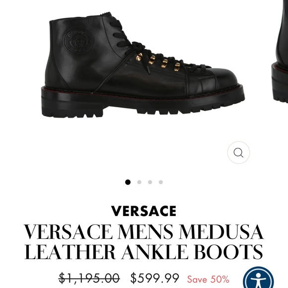 Versace | Shoes | Authentic Versace Medusa Boots Mens | Poshmark